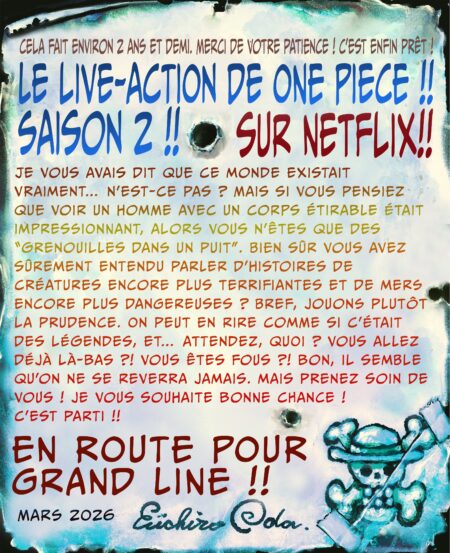 One Piece : Message d'Eiichiro Oda pour la sortie de la saison 2 du ...